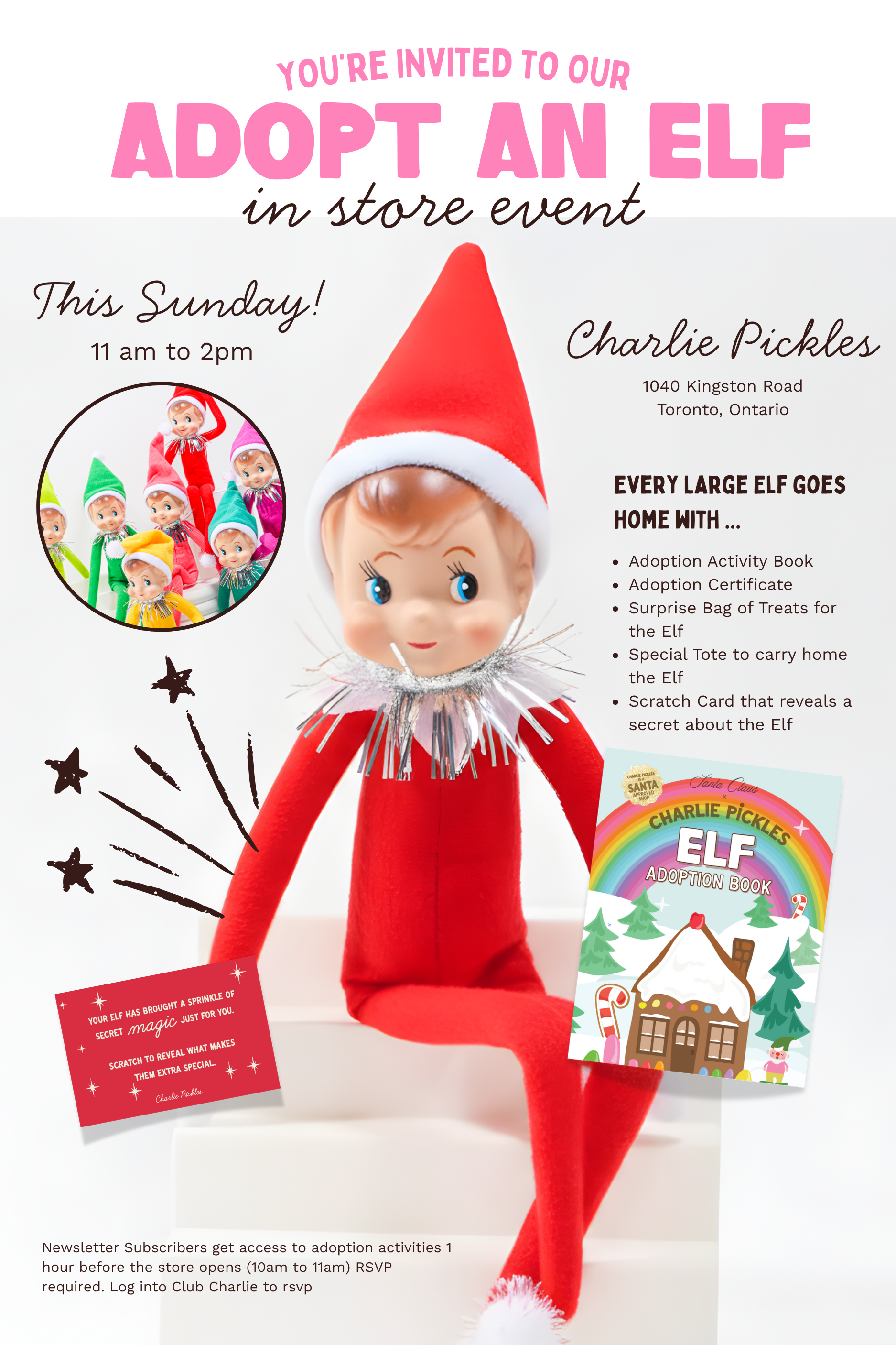 Adopt An Elf Day - Sunday November 23 – Charlie Pickles